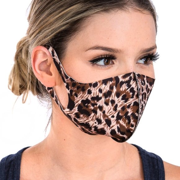 Accessories | Leopard Print Animal Print Reusable Face Mask | Poshmark